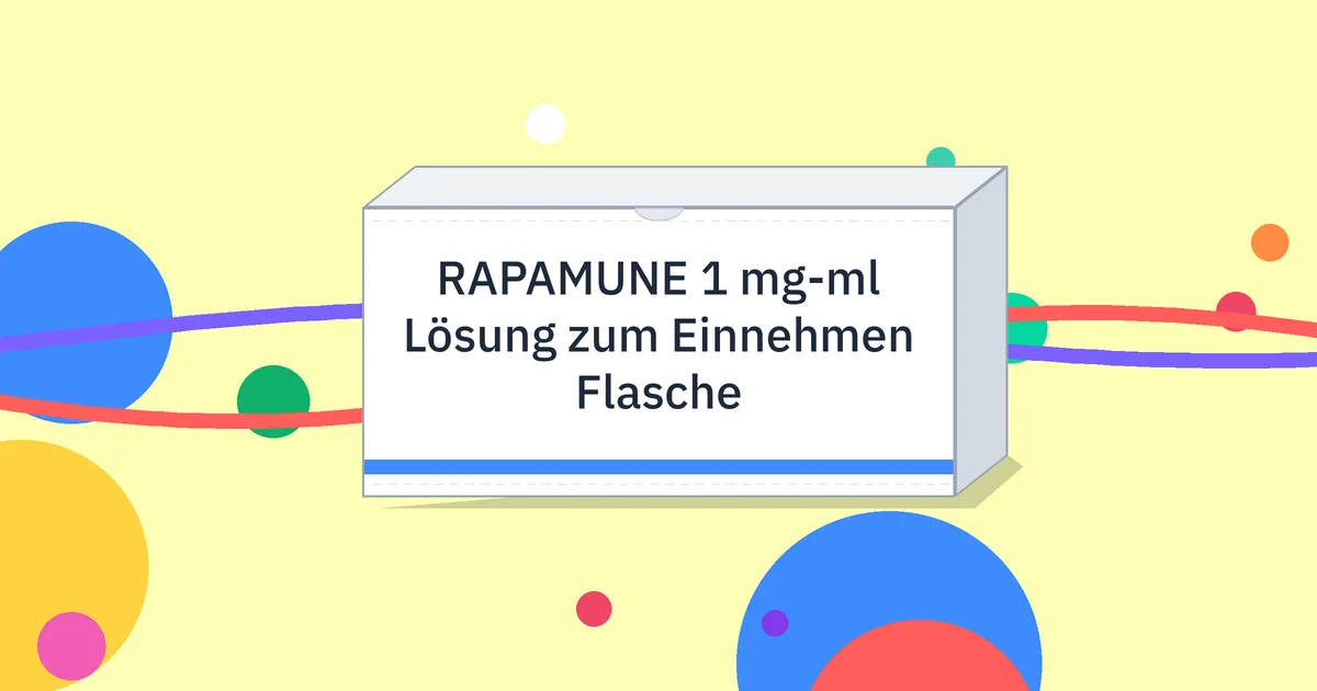 Symbolbild: Packung mit der Aufschrift RAPAMUNE 1 mg-ml Lösung zum Einnehmen Flasche (PZN 17523044) – Verfügbarkeit und Bezug in Apotheken in Frankfurt am Main