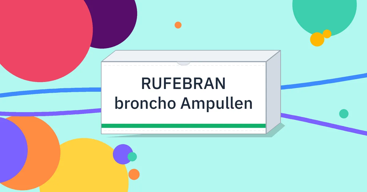 Symbolbild: Packung mit der Aufschrift RUFEBRAN broncho Ampullen (PZN 03799268) – Verfügbarkeit und Bezug in Apotheken in Frankfurt am Main