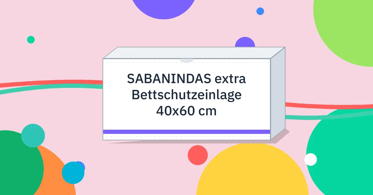 Symbolbild: Packung mit der Aufschrift SABANINDAS extra Bettschutzeinlage 40x60 cm (PZN 11132822) – Verfügbarkeit und Bezug in Apotheken in Frankfurt am Main
