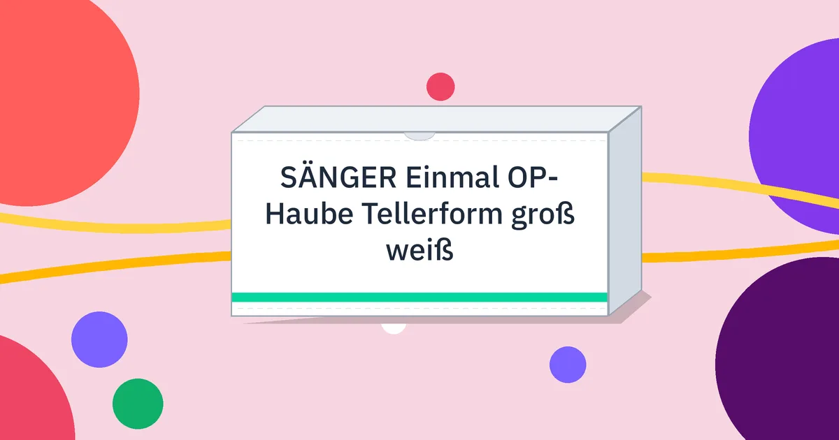 Symbolbild: Packung mit der Aufschrift SÄNGER Einmal OP-Haube Tellerform groß weiß (PZN 02190430) – Verfügbarkeit und Bezug in Apotheken in Frankfurt am Main
