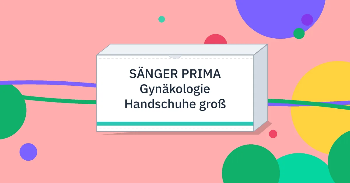 Symbolbild: Packung mit der Aufschrift SÄNGER PRIMA Gynäkologie Handschuhe groß (PZN 01306729) – Verfügbarkeit und Bezug in Apotheken in Frankfurt am Main