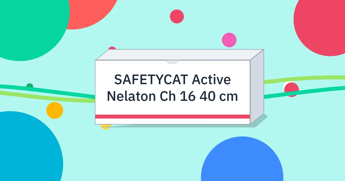 Symbolbild: Packung mit der Aufschrift SAFETYCAT Active Nelaton Ch 16 40 cm (PZN 02695905) – Verfügbarkeit und Bezug in Apotheken in Frankfurt am Main
