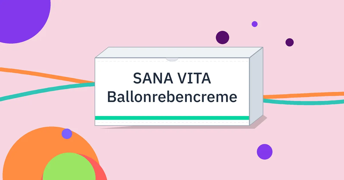 Symbolbild: Packung mit der Aufschrift SANA VITA Ballonrebencreme (PZN 19163880) – Verfügbarkeit und Bezug in Apotheken in Frankfurt am Main