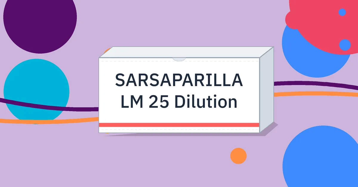 Symbolbild: Packung mit der Aufschrift SARSAPARILLA LM 25 Dilution (PZN 13183249) – Verfügbarkeit und Bezug in Apotheken in Frankfurt am Main