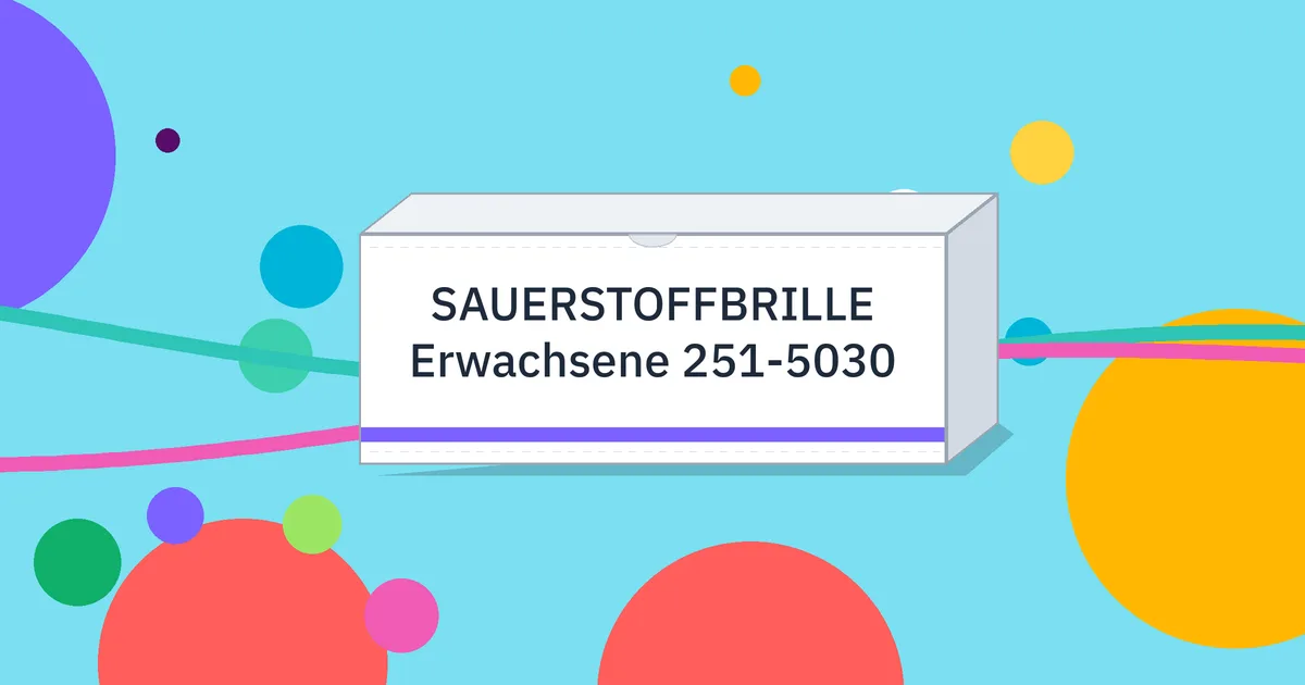 Symbolbild: Packung mit der Aufschrift SAUERSTOFFBRILLE Erwachsene 251-5030 (PZN 06147371) – Verfügbarkeit und Bezug in Apotheken in Frankfurt am Main