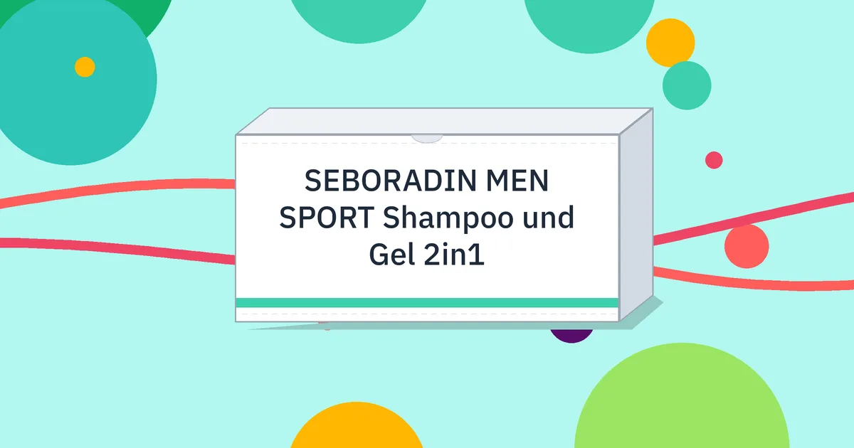 Symbolbild: Packung mit der Aufschrift SEBORADIN MEN SPORT Shampoo und Gel 2in1 (PZN 18402555) – Verfügbarkeit und Bezug in Apotheken in Frankfurt am Main