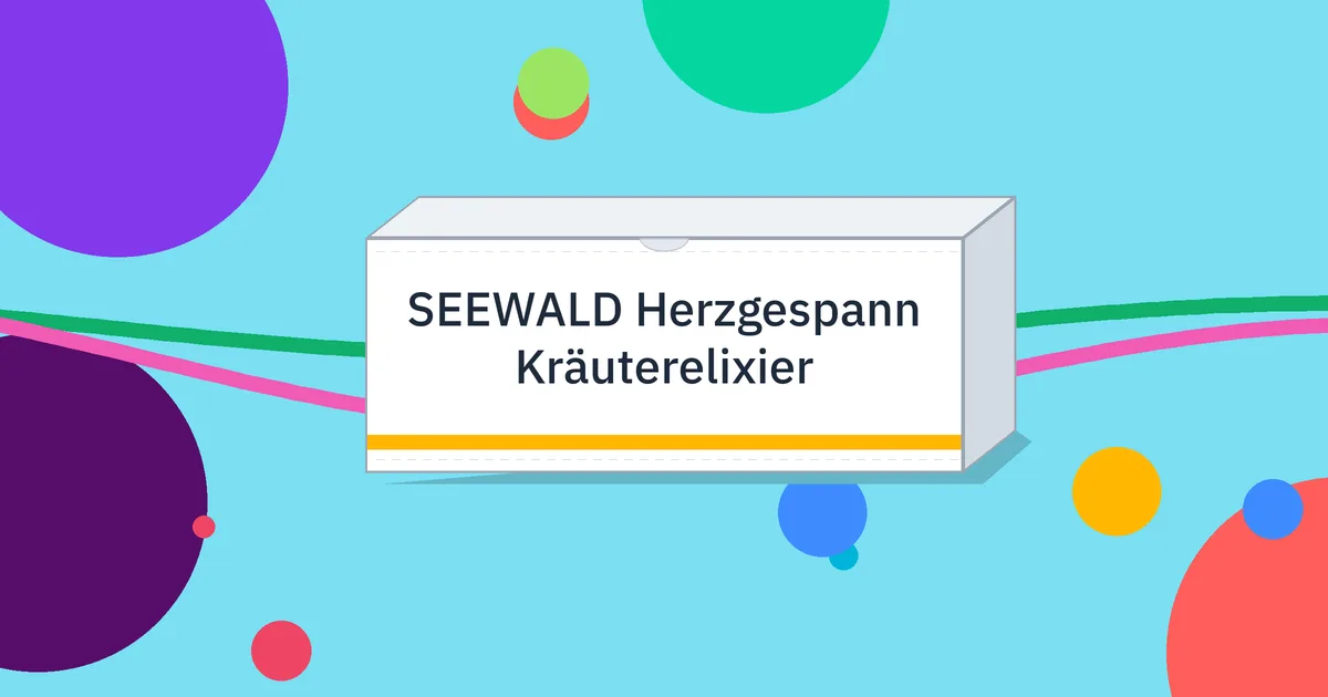 Symbolbild: Packung mit der Aufschrift SEEWALD Herzgespann Kräuterelixier (PZN 19545788) – Verfügbarkeit und Bezug in Apotheken in Frankfurt am Main