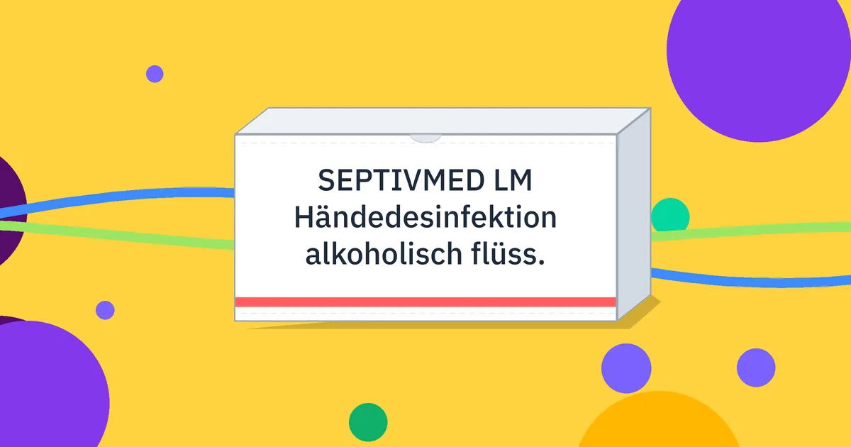 Symbolbild: Packung mit der Aufschrift SEPTIVMED LM Händedesinfektion alkoholisch flüss. (PZN 16790062) – Verfügbarkeit und Bezug in Apotheken in Frankfurt am Main