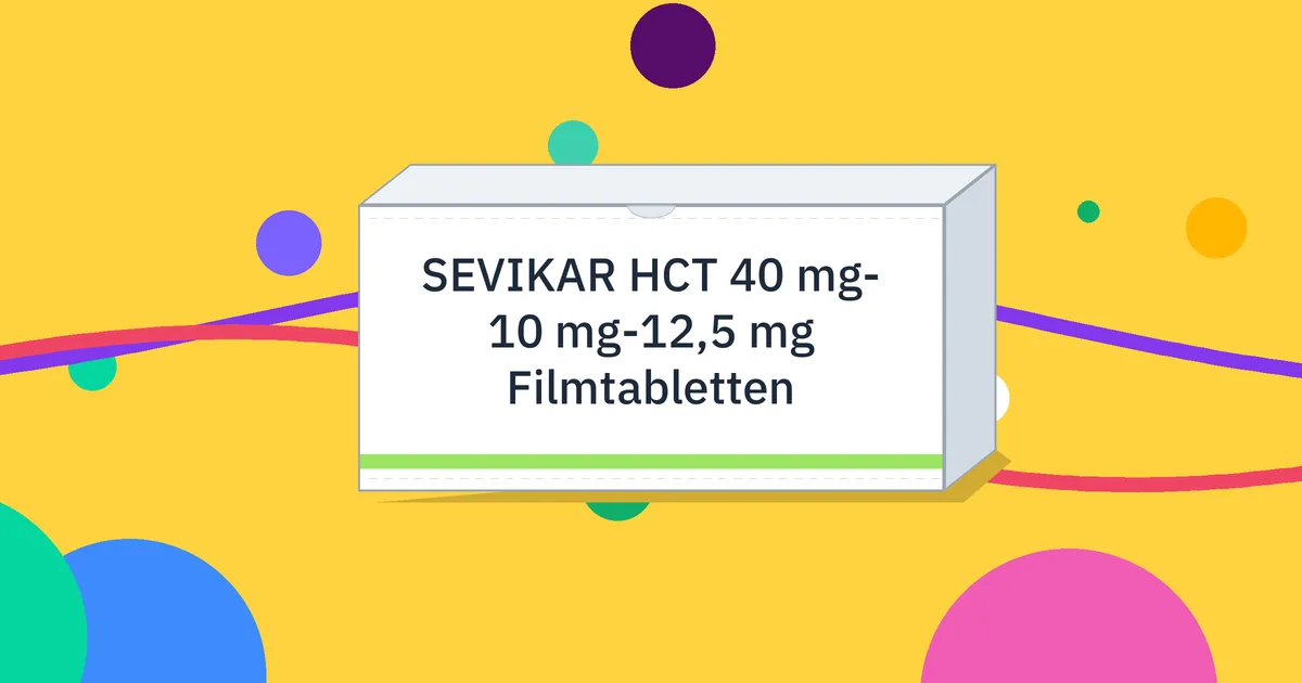 Symbolbild: Packung mit der Aufschrift SEVIKAR HCT 40 mg-10 mg-12,5 mg Filmtabletten (PZN 16687306) – Verfügbarkeit und Bezug in Apotheken in Frankfurt am Main