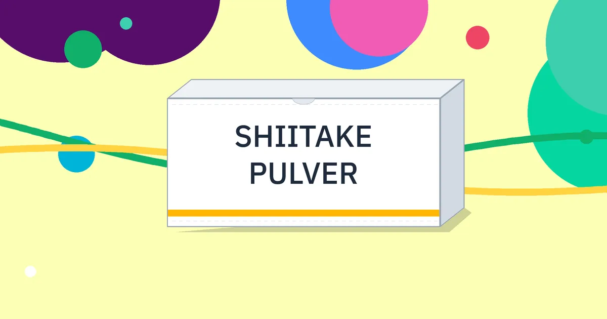 Symbolbild: Packung mit der Aufschrift SHIITAKE PULVER (PZN 11863661) – Verfügbarkeit und Bezug in Apotheken in Frankfurt am Main