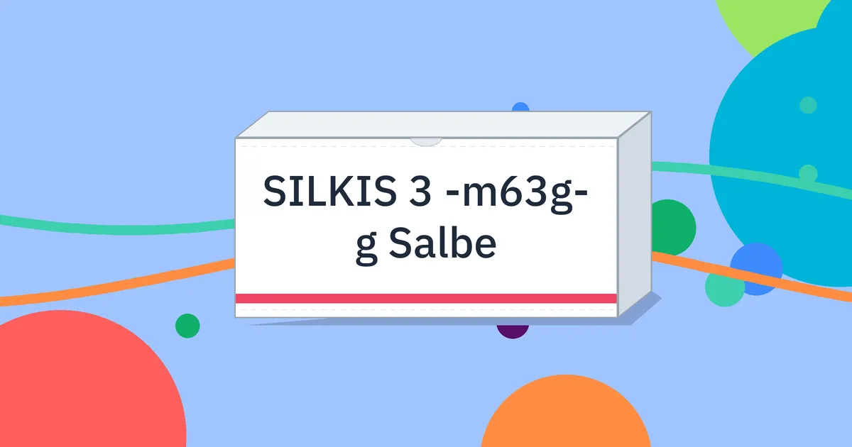 Symbolbild: Packung mit der Aufschrift SILKIS 3 -m63g-g Salbe (PZN 01715505) – Verfügbarkeit und Bezug in Apotheken in Frankfurt am Main