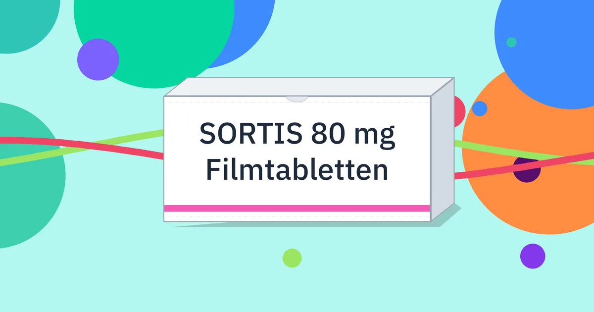 Symbolbild: Packung mit der Aufschrift SORTIS 80 mg Filmtabletten (PZN 10257007) – Verfügbarkeit und Bezug in Apotheken in Frankfurt am Main