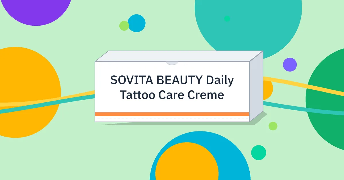 Symbolbild: Packung mit der Aufschrift SOVITA BEAUTY Daily Tattoo Care Creme (PZN 18059376) – Verfügbarkeit und Bezug in Apotheken in Frankfurt am Main