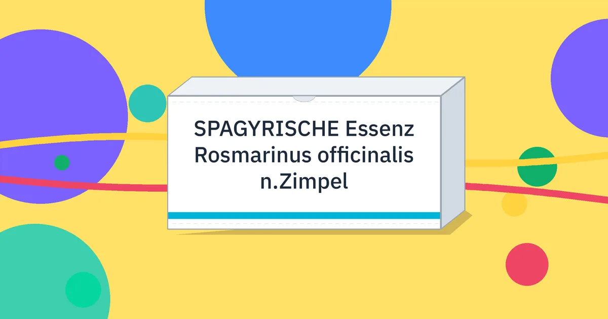 Symbolbild: Packung mit der Aufschrift SPAGYRISCHE Essenz Rosmarinus officinalis n.Zimpel (PZN 00917655) – Verfügbarkeit und Bezug in Apotheken in Frankfurt am Main