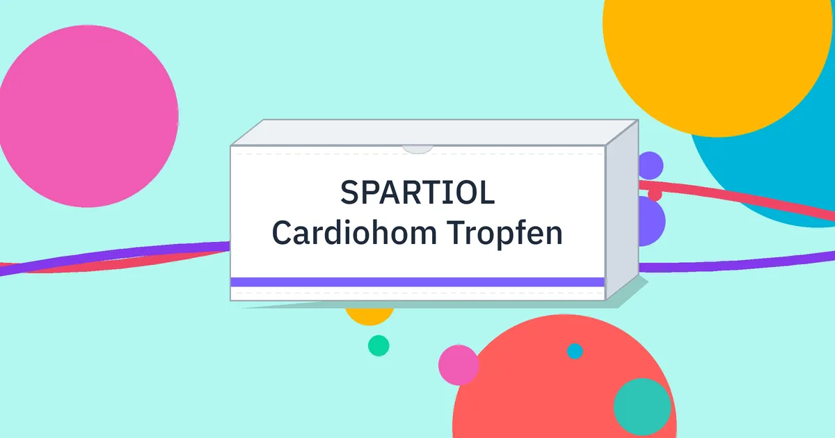Symbolbild: Packung mit der Aufschrift SPARTIOL Cardiohom Tropfen (PZN 02292142) – Verfügbarkeit und Bezug in Apotheken in Frankfurt am Main