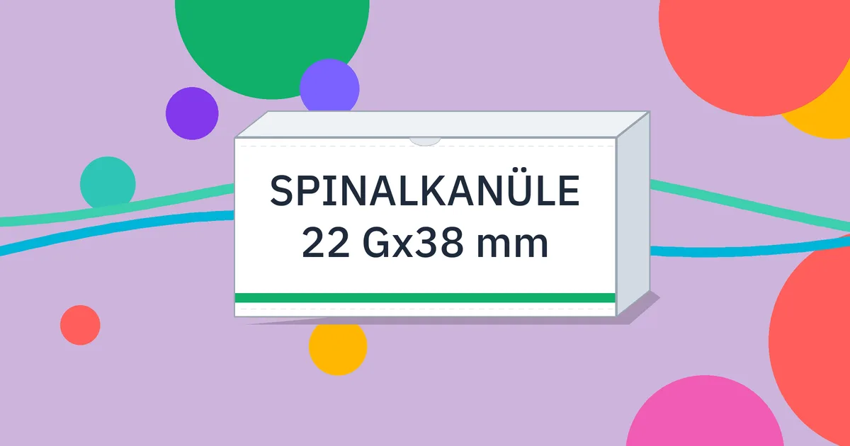 Symbolbild: Packung mit der Aufschrift SPINALKANÜLE 22 Gx38 mm (PZN 12339494) – Verfügbarkeit und Bezug in Apotheken in Frankfurt am Main