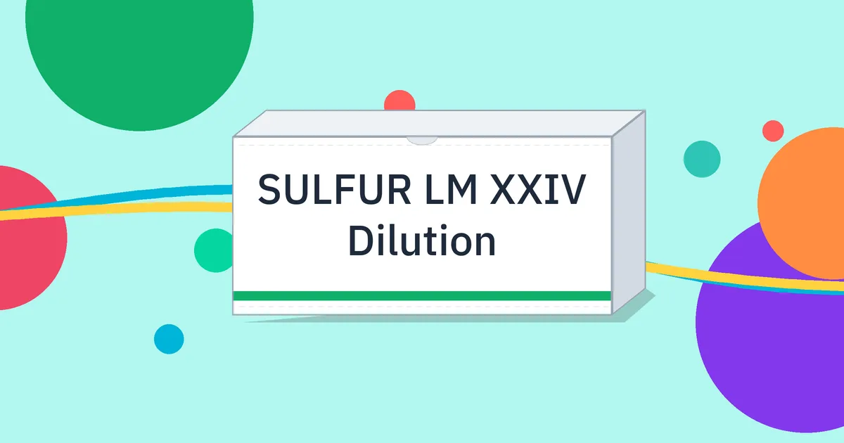 Symbolbild: Packung mit der Aufschrift SULFUR LM XXIV Dilution (PZN 02675883) – Verfügbarkeit und Bezug in Apotheken in Frankfurt am Main