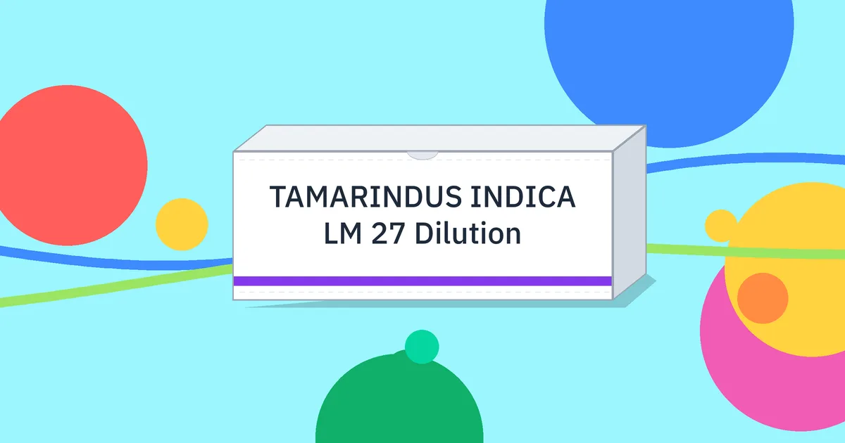 Symbolbild: Packung mit der Aufschrift TAMARINDUS INDICA LM 27 Dilution (PZN 13686737) – Verfügbarkeit und Bezug in Apotheken in Frankfurt am Main