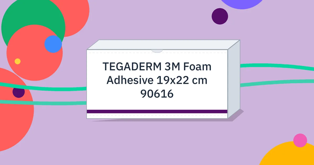 Symbolbild: Packung mit der Aufschrift TEGADERM 3M Foam Adhesive 19x22 cm 90616 (PZN 10852135) – Verfügbarkeit und Bezug in Apotheken in Frankfurt am Main