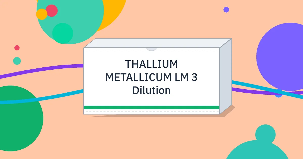 Symbolbild: Packung mit der Aufschrift THALLIUM METALLICUM LM 3 Dilution (PZN 10919230) – Verfügbarkeit und Bezug in Apotheken in Frankfurt am Main