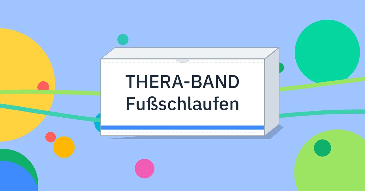 Symbolbild: Packung mit der Aufschrift THERA-BAND Fußschlaufen (PZN 00490636) – Verfügbarkeit und Bezug in Apotheken in Frankfurt am Main