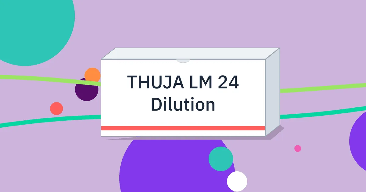 Symbolbild: Packung mit der Aufschrift THUJA LM 24 Dilution (PZN 03502794) – Verfügbarkeit und Bezug in Apotheken in Frankfurt am Main