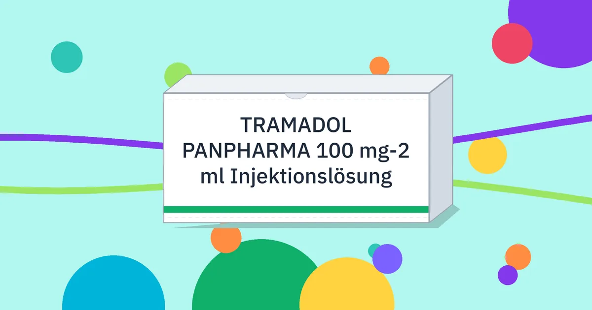 Symbolbild: Packung mit der Aufschrift TRAMADOL PANPHARMA 100 mg-2 ml Injektionslösung (PZN 16200445) – Verfügbarkeit und Bezug in Apotheken in Frankfurt am Main