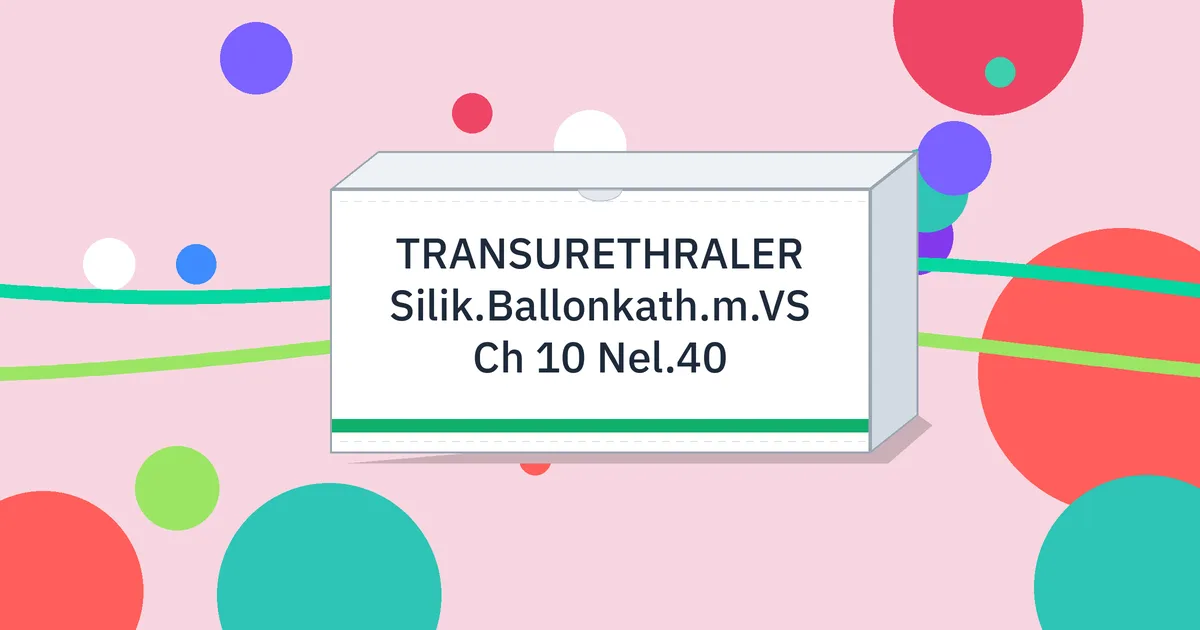 Symbolbild: Packung mit der Aufschrift TRANSURETHRALER Silik.Ballonkath.m.VS Ch 10 Nel.40 (PZN 10184946) – Verfügbarkeit und Bezug in Apotheken in Frankfurt am Main