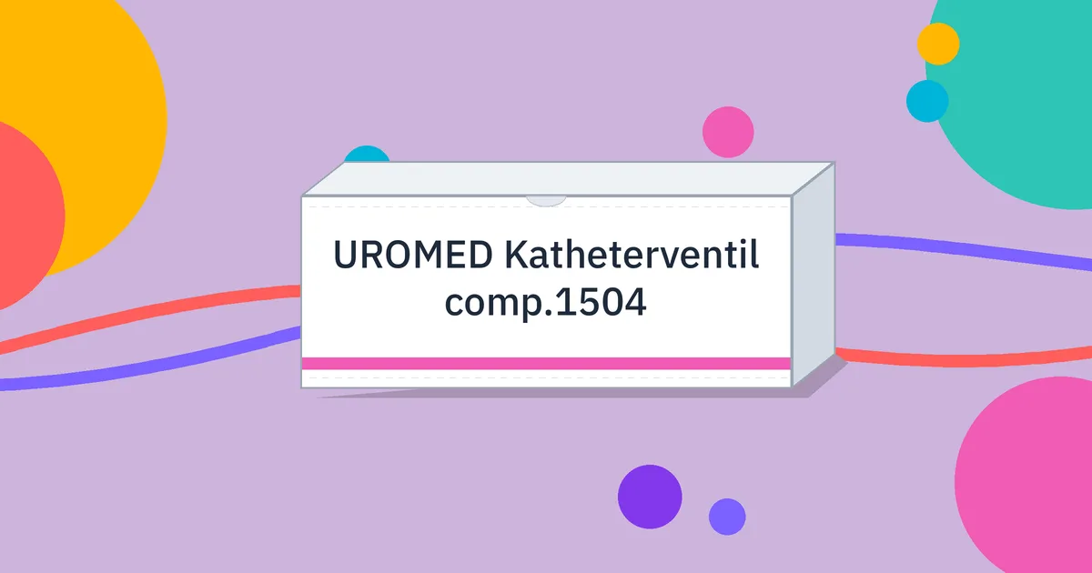 Symbolbild: Packung mit der Aufschrift UROMED Katheterventil comp.1504 (PZN 00051888) – Verfügbarkeit und Bezug in Apotheken in Frankfurt am Main