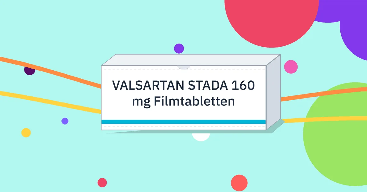 Symbolbild: Packung mit der Aufschrift VALSARTAN STADA 160 mg Filmtabletten (PZN 07778346) – Verfügbarkeit und Bezug in Apotheken in Frankfurt am Main