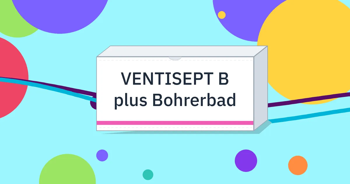 Symbolbild: Packung mit der Aufschrift VENTISEPT B plus Bohrerbad (PZN 06920948) – Verfügbarkeit und Bezug in Apotheken in Frankfurt am Main