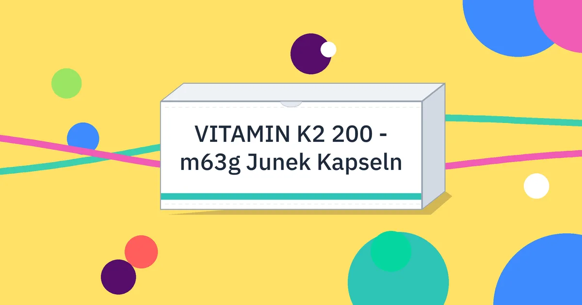 Symbolbild: Packung mit der Aufschrift VITAMIN K2 200 -m63g Junek Kapseln (PZN 16572365) – Verfügbarkeit und Bezug in Apotheken in Frankfurt am Main