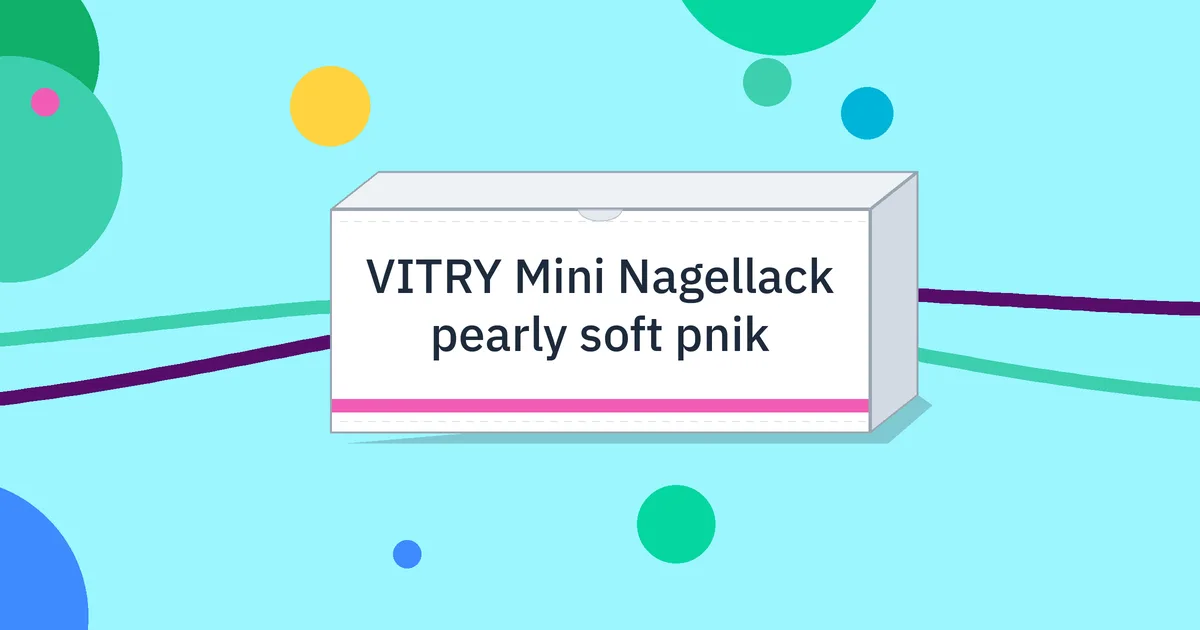 Symbolbild: Packung mit der Aufschrift VITRY Mini Nagellack pearly soft pnik (PZN 05112376) – Verfügbarkeit und Bezug in Apotheken in Frankfurt am Main