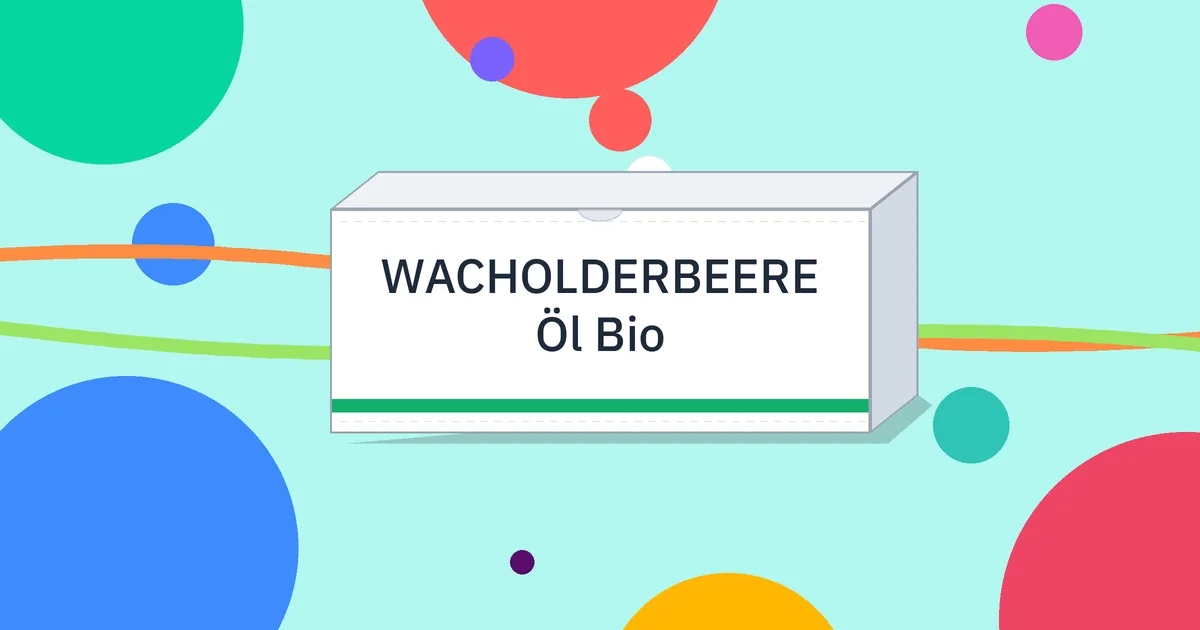 Symbolbild: Packung mit der Aufschrift WACHOLDERBEERE Öl Bio (PZN 07508983) – Verfügbarkeit und Bezug in Apotheken in Frankfurt am Main
