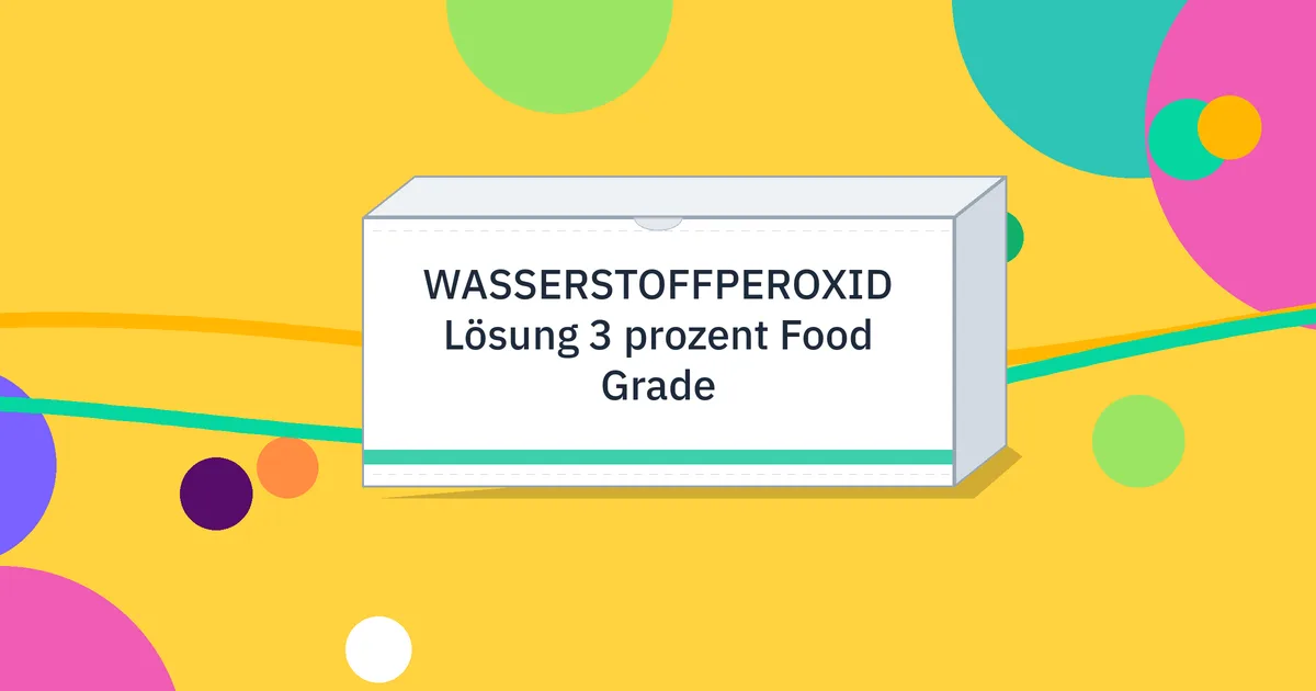 Symbolbild: Packung mit der Aufschrift WASSERSTOFFPEROXID Lösung 3 prozent Food Grade (PZN 17455006) – Verfügbarkeit und Bezug in Apotheken in Frankfurt am Main