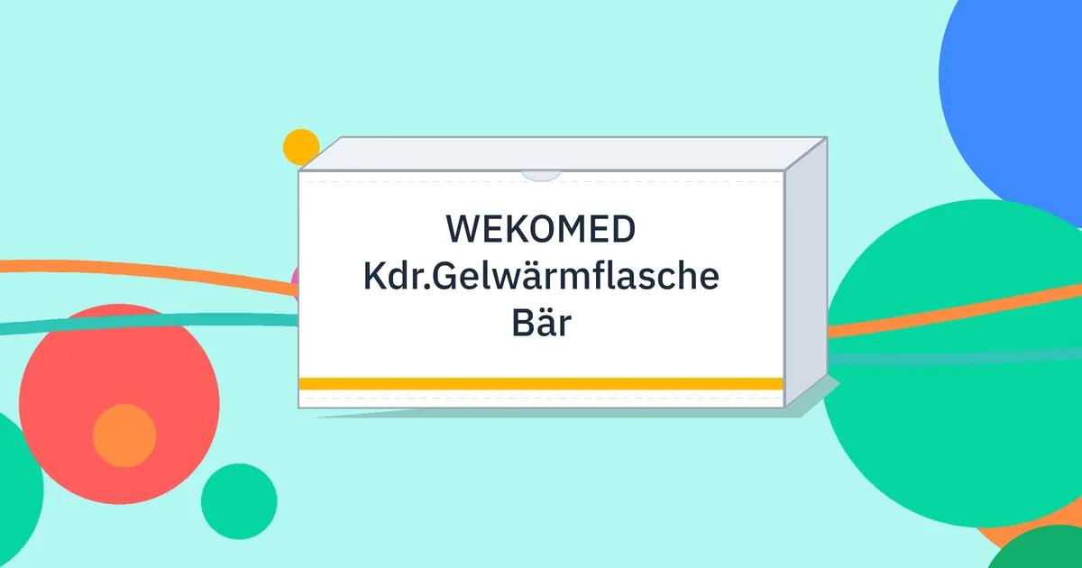 Symbolbild: Packung mit der Aufschrift WEKOMED Kdr.Gelwärmflasche Bär (PZN 03481709) – Verfügbarkeit und Bezug in Apotheken in Frankfurt am Main