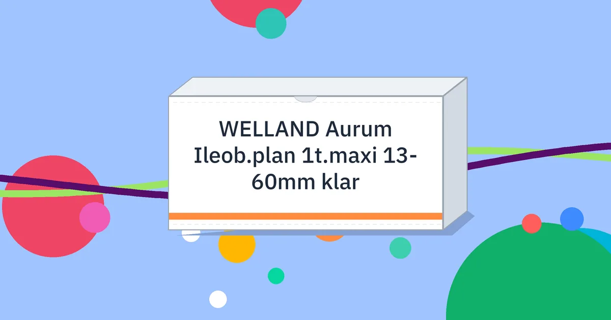 Symbolbild: Packung mit der Aufschrift WELLAND Aurum Ileob.plan 1t.maxi 13-60mm klar (PZN 10146704) – Verfügbarkeit und Bezug in Apotheken in Frankfurt am Main