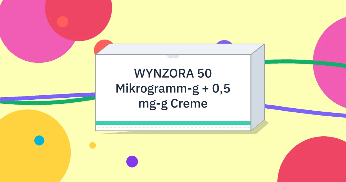 Symbolbild: Packung mit der Aufschrift WYNZORA 50 Mikrogramm-g + 0,5 mg-g Creme (PZN 19107255) – Verfügbarkeit und Bezug in Apotheken in Frankfurt am Main