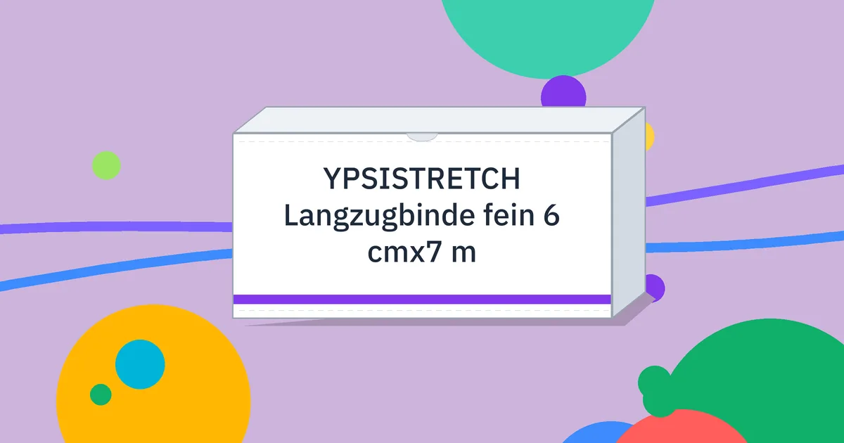 Symbolbild: Packung mit der Aufschrift YPSISTRETCH Langzugbinde fein 6 cmx7 m (PZN 12604016) – Verfügbarkeit und Bezug in Apotheken in Frankfurt am Main