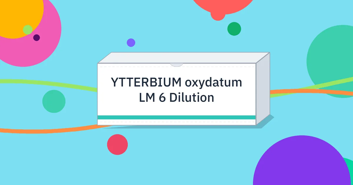 Symbolbild: Packung mit der Aufschrift YTTERBIUM oxydatum LM 6 Dilution (PZN 13286771) – Verfügbarkeit und Bezug in Apotheken in Frankfurt am Main