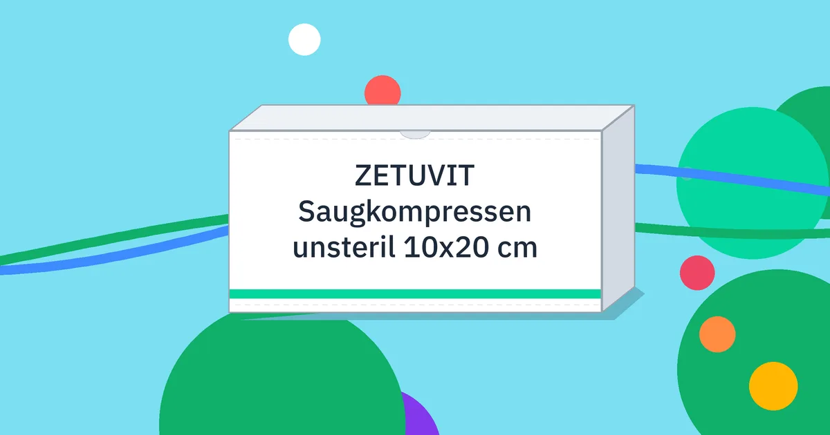 Symbolbild: Packung mit der Aufschrift ZETUVIT Saugkompressen unsteril 10x20 cm (PZN 19166714) – Verfügbarkeit und Bezug in Apotheken in Frankfurt am Main
