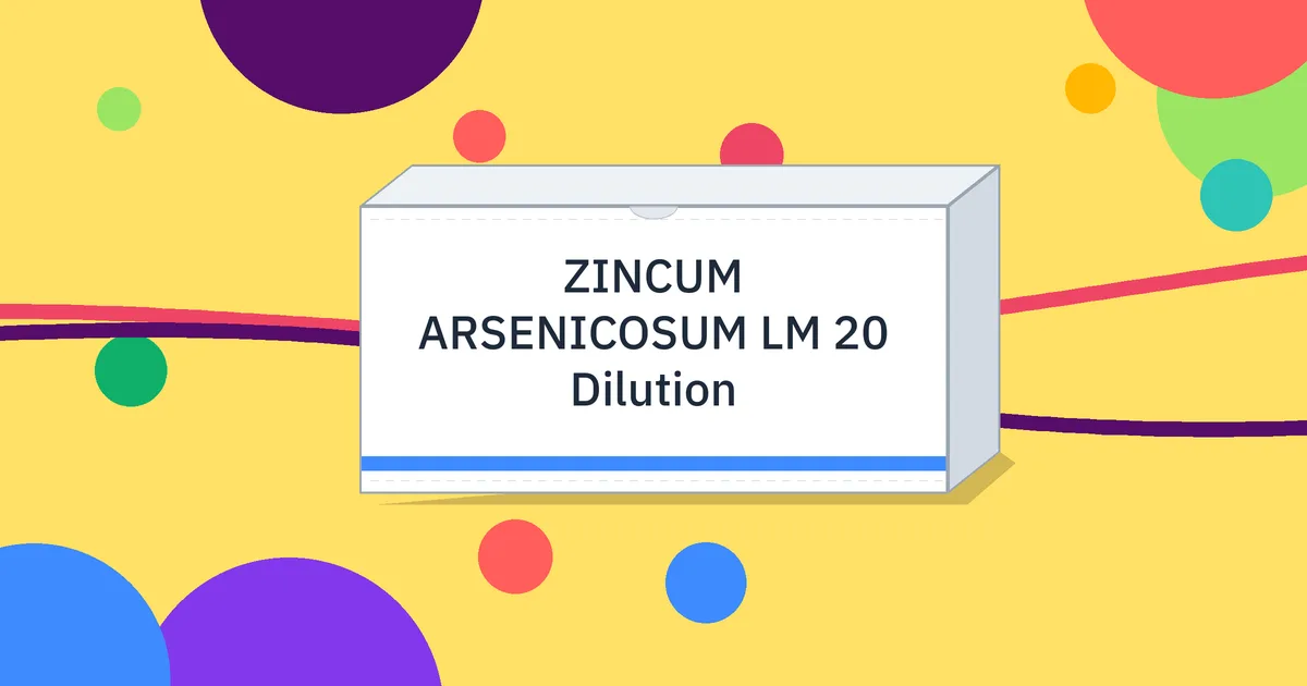 Symbolbild: Packung mit der Aufschrift ZINCUM ARSENICOSUM LM 20 Dilution (PZN 13290703) – Verfügbarkeit und Bezug in Apotheken in Frankfurt am Main