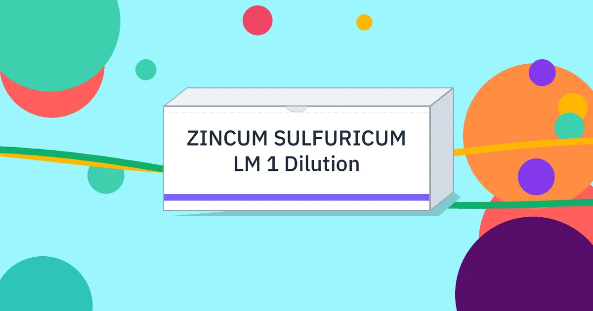 Symbolbild: Packung mit der Aufschrift ZINCUM SULFURICUM LM 1 Dilution (PZN 13299874) – Verfügbarkeit und Bezug in Apotheken in Frankfurt am Main