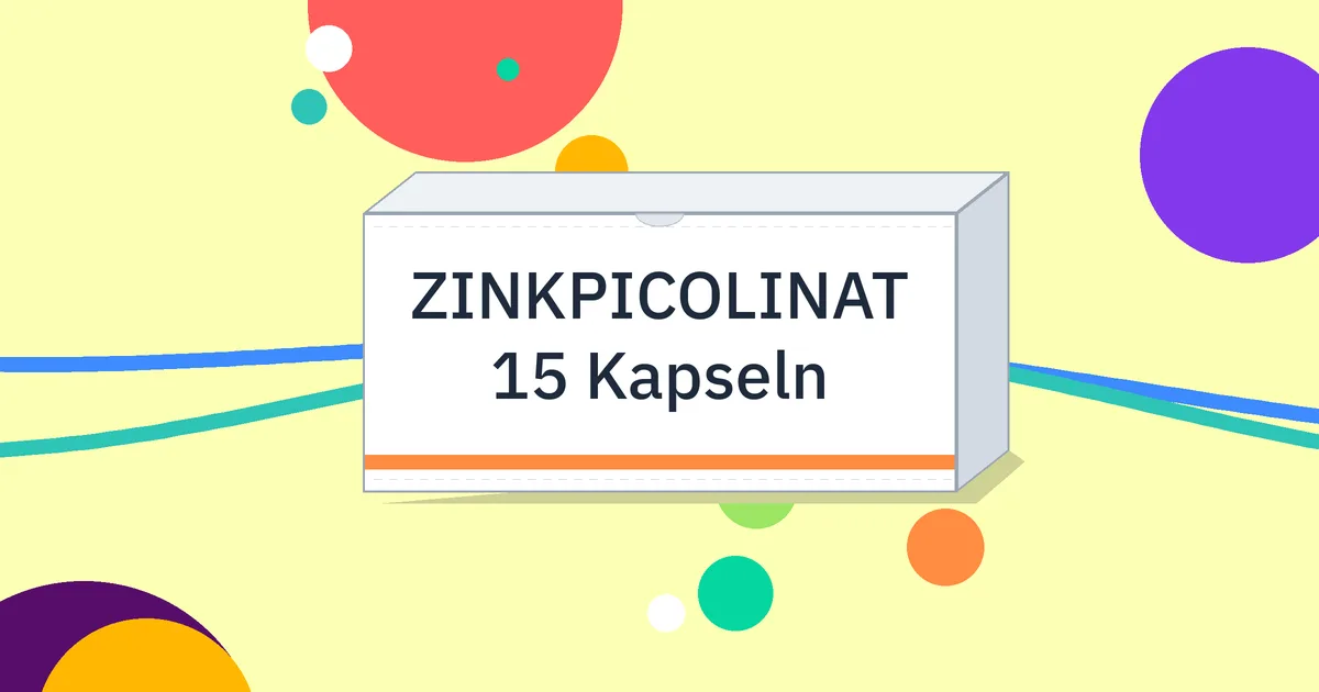 Symbolbild: Packung mit der Aufschrift ZINKPICOLINAT 15 Kapseln (PZN 19302666) – Verfügbarkeit und Bezug in Apotheken in Frankfurt am Main