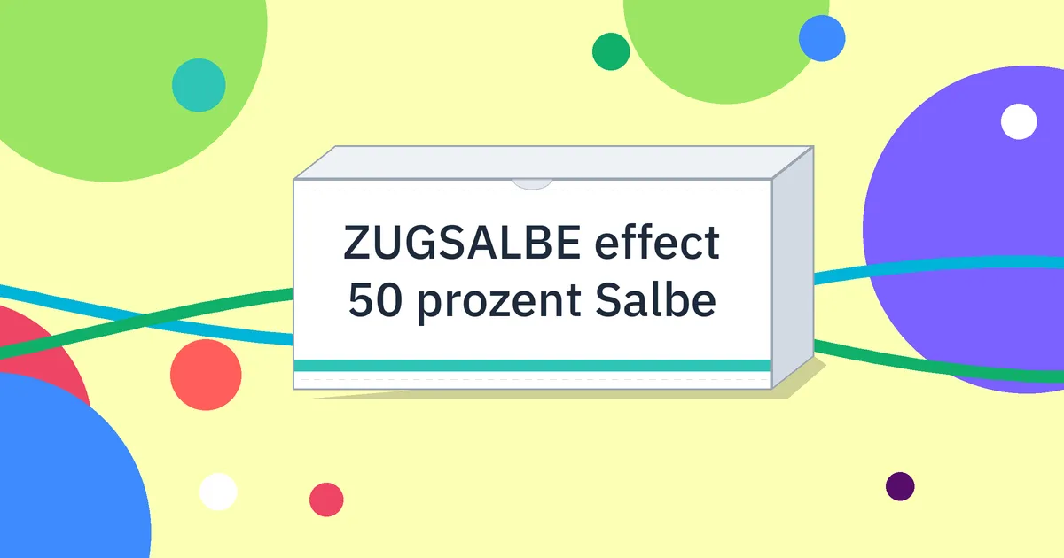 Symbolbild: Packung mit der Aufschrift ZUGSALBE effect 50 prozent Salbe (PZN 11517545) – Verfügbarkeit und Bezug in Apotheken in Frankfurt am Main