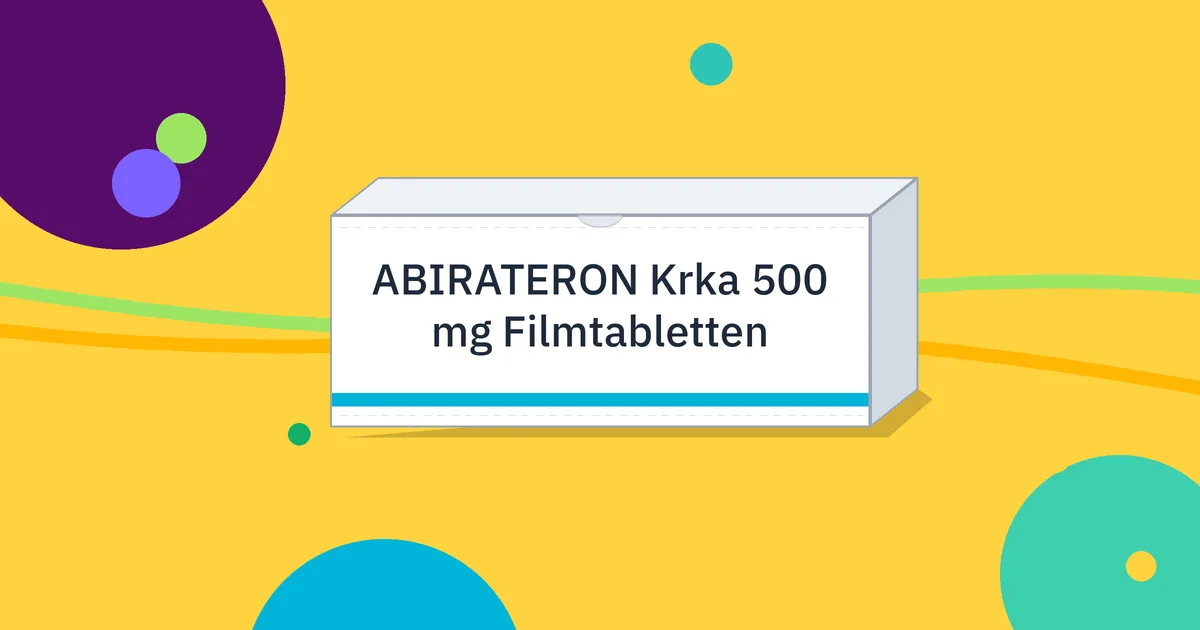 Symbolbild: Packung mit der Aufschrift ABIRATERON Krka 500 mg Filmtabletten (PZN 19965846) – Verfügbarkeit und Bezug in Apotheken in Frankfurt am Main