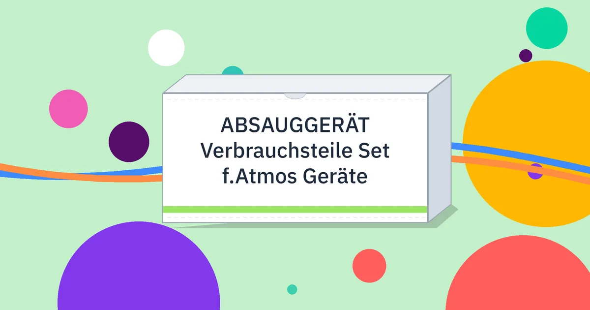 Symbolbild: Packung mit der Aufschrift ABSAUGGERÄT Verbrauchsteile Set f.Atmos Geräte (PZN 02196734) – Verfügbarkeit und Bezug in Apotheken in Frankfurt am Main