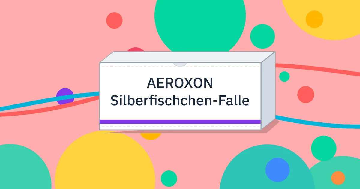 Symbolbild: Packung mit der Aufschrift AEROXON Silberfischchen-Falle (PZN 19711092) – Verfügbarkeit und Bezug in Apotheken in Frankfurt am Main