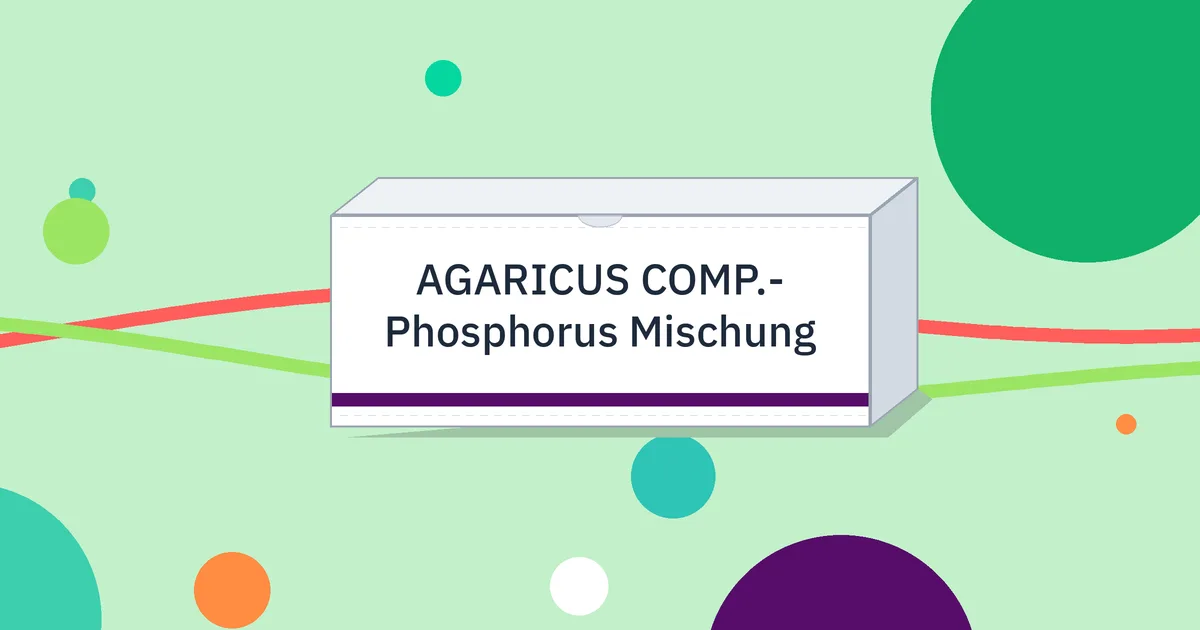 Symbolbild: Packung mit der Aufschrift AGARICUS COMP.-Phosphorus Mischung (PZN 02640933) – Verfügbarkeit und Bezug in Apotheken in Frankfurt am Main