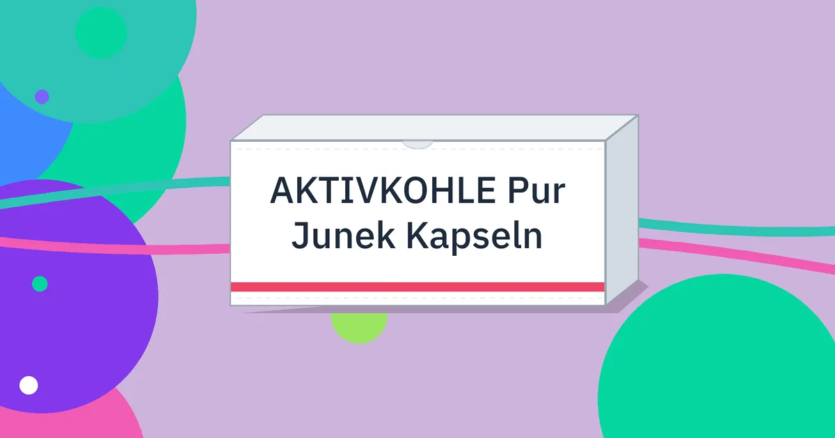Symbolbild: Packung mit der Aufschrift AKTIVKOHLE Pur Junek Kapseln (PZN 16571934) – Verfügbarkeit und Bezug in Apotheken in Frankfurt am Main